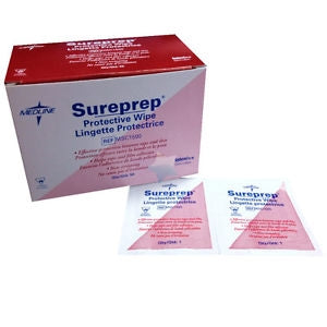 Medline MSC1500 MSC1500Z SurePrep Skin Protectant Wipes, Box of 50 wip ...